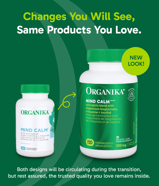 Mind Calm Capsules with Magnesium Bisglycinate & L-Theanine – Organika ...